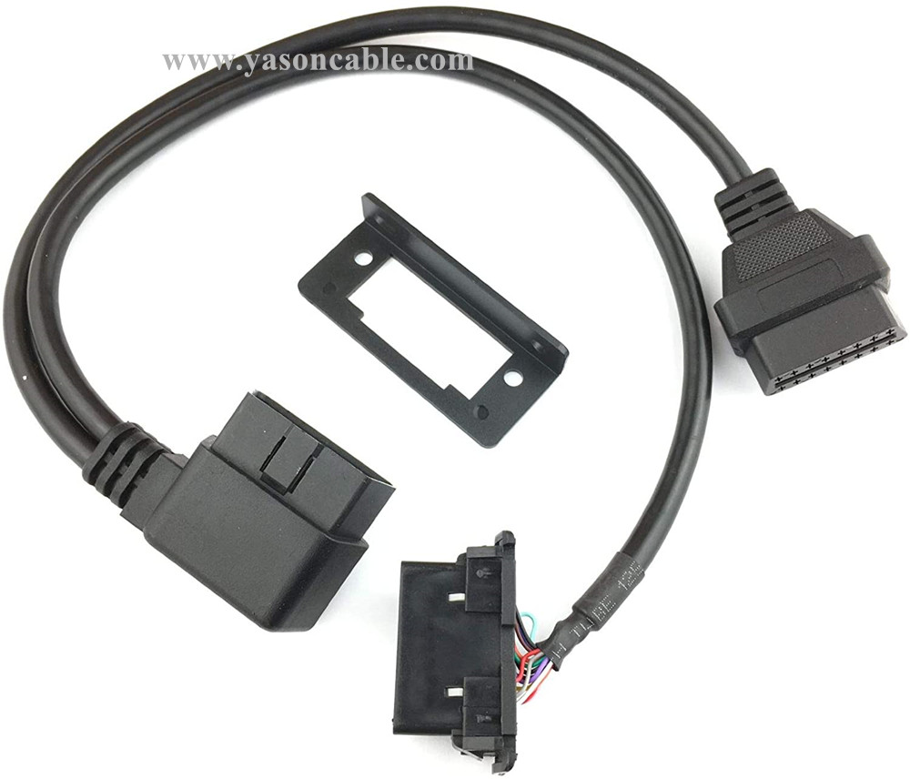 Right Angle Universal OBD II OBD2 16pin Extension Splitter Y Cable 1 ...
