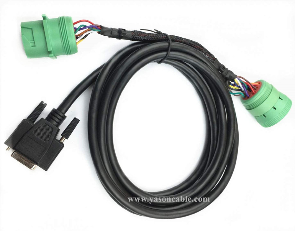 J1939 Male to J1939 Female to DB15 Splitter Cable for Truck ELD Device