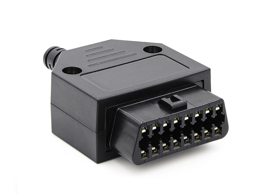 Assembled OBD2 Female Connector With Enclosure And Cable Strain Relief ...